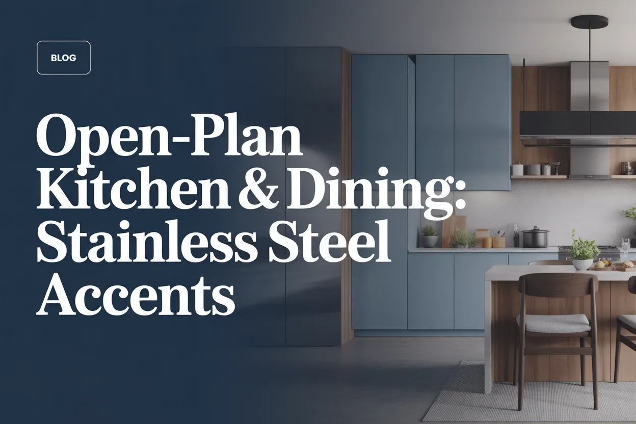 Open-Plan Kitchen & Dining: Stainless Steel Accents - Catania